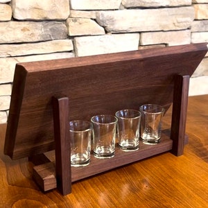 Personalized Tequila Bar Shot Tray for Home Bar, Tequila Flight Board ...