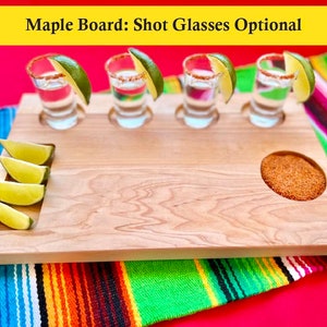 Tequila Shot Board Gift Set for Home Bar Tequila Barware Set Salt ...