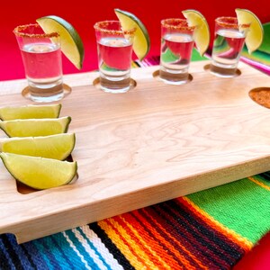Tequila and Mezcal Drink Flight Board Gift for Home Bar Personalized ...