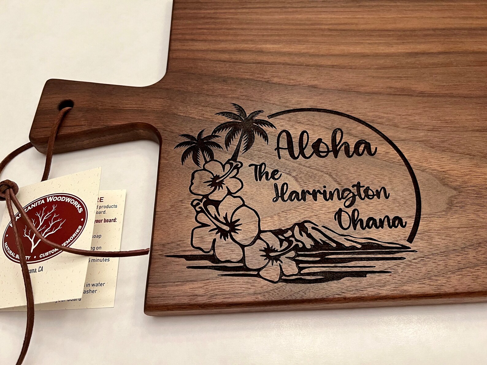 Personalized Aloha Charcuterie Board, Beach Design, Walnut Hardwood - Etsy