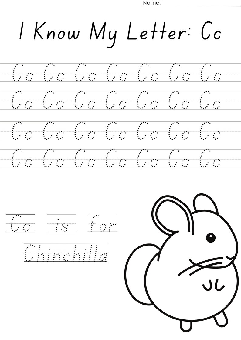 26 Printable A to Z Trace and Color the Alphabet Animal Phonics ...