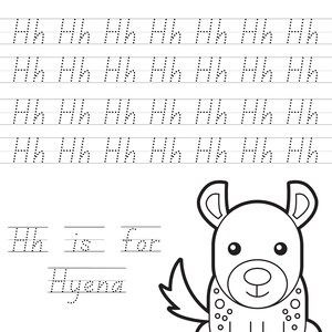 26 Printable A to Z Trace and Color the Alphabet Animal Phonics ...