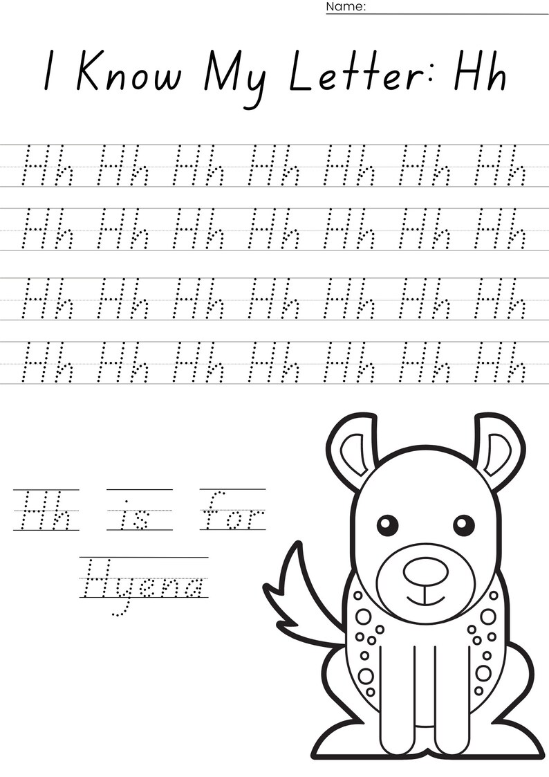 26 Printable A to Z Trace and Color the Alphabet Animal Phonics ...