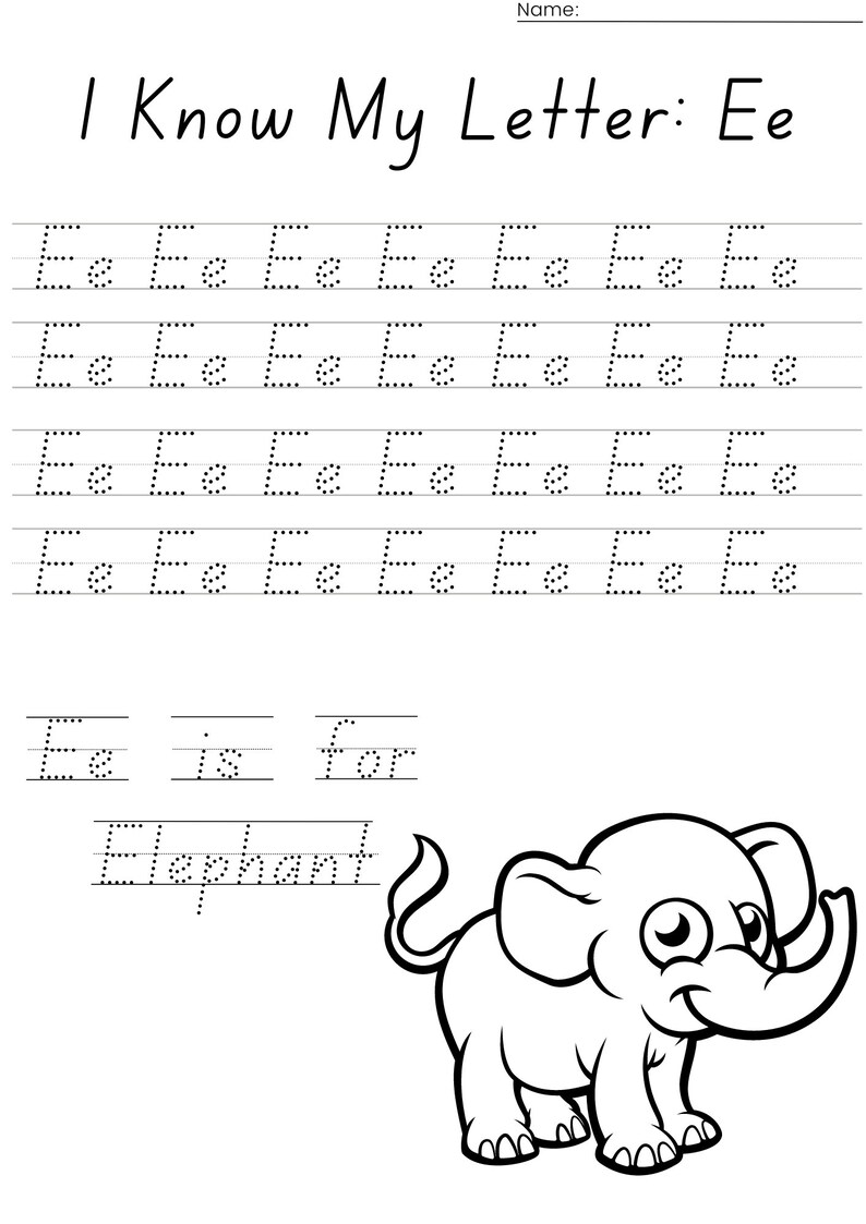 26 Printable A to Z Trace and Color the Alphabet Animal Phonics ...