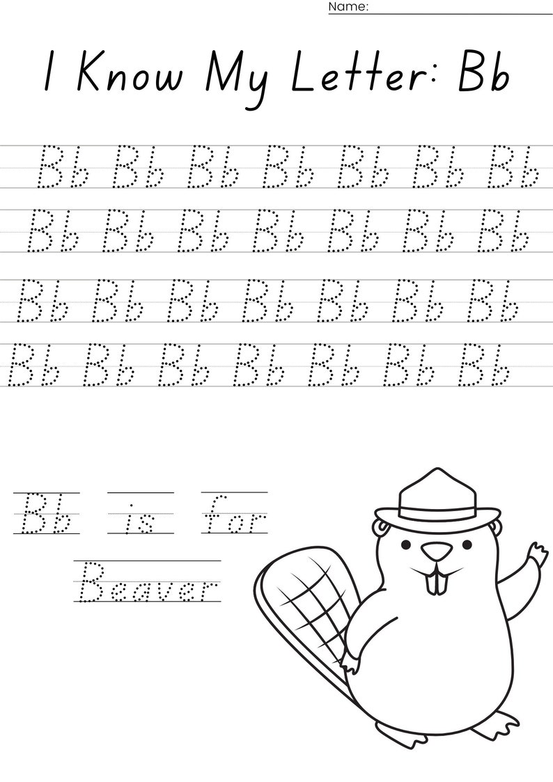 26 Printable A to Z Trace and Color the Alphabet Animal Phonics ...