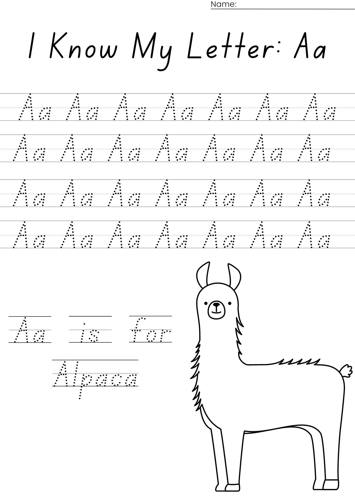 26 Printable A to Z Trace and Color the Alphabet Animal Phonics ...