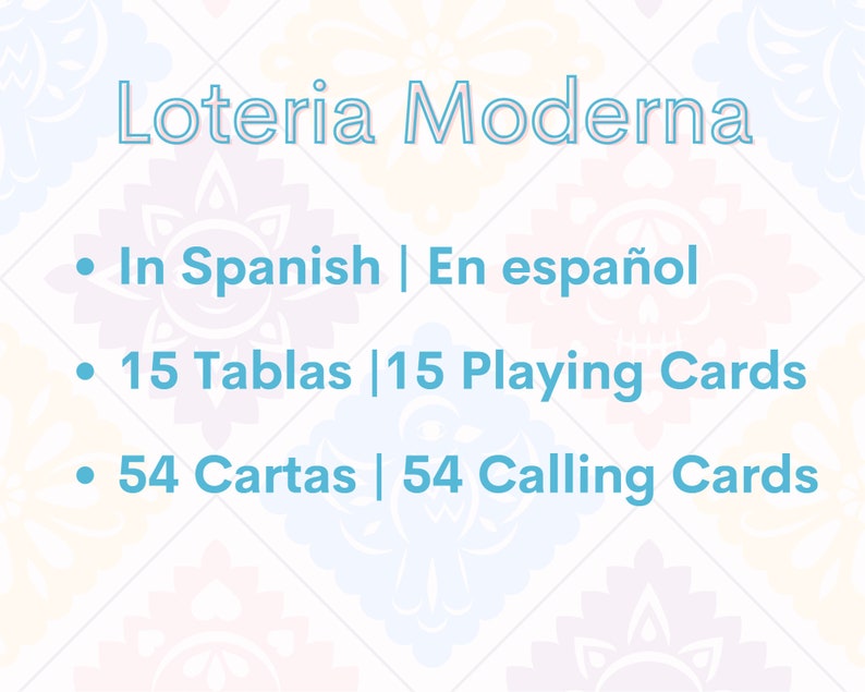 15 Tablas Family Loteria Modern Spanish Bingo Español - Etsy Canada