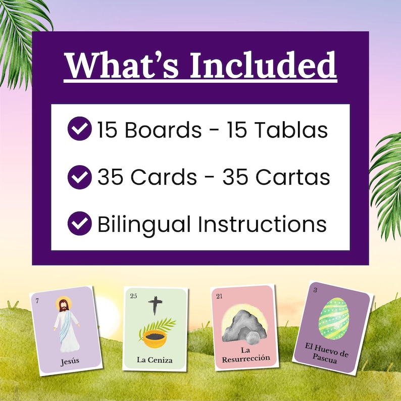 Lotería De Pascua 15 - Juego De Bingo En Español - Actividad Divertida ...