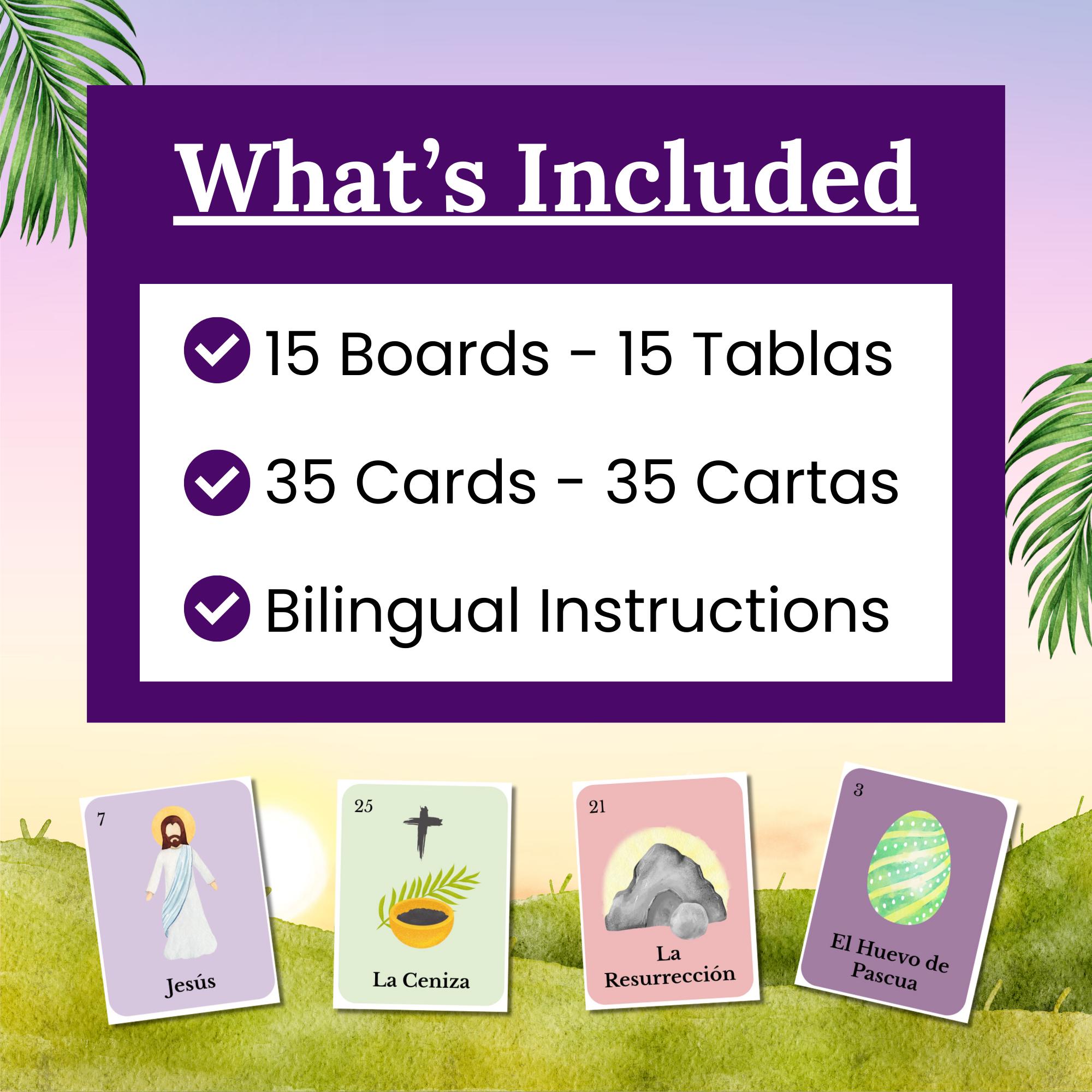 Lotería De Pascua 15 - Juego De Bingo En Español - Actividad Divertida ...