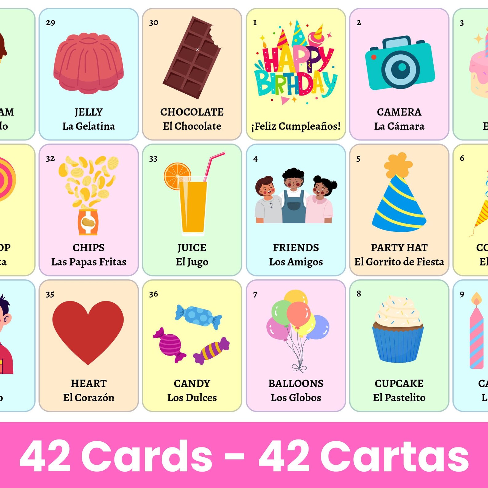 55 Cumpleaños Birthday Bingo / Lotería – Bilingual English & Spanish ...