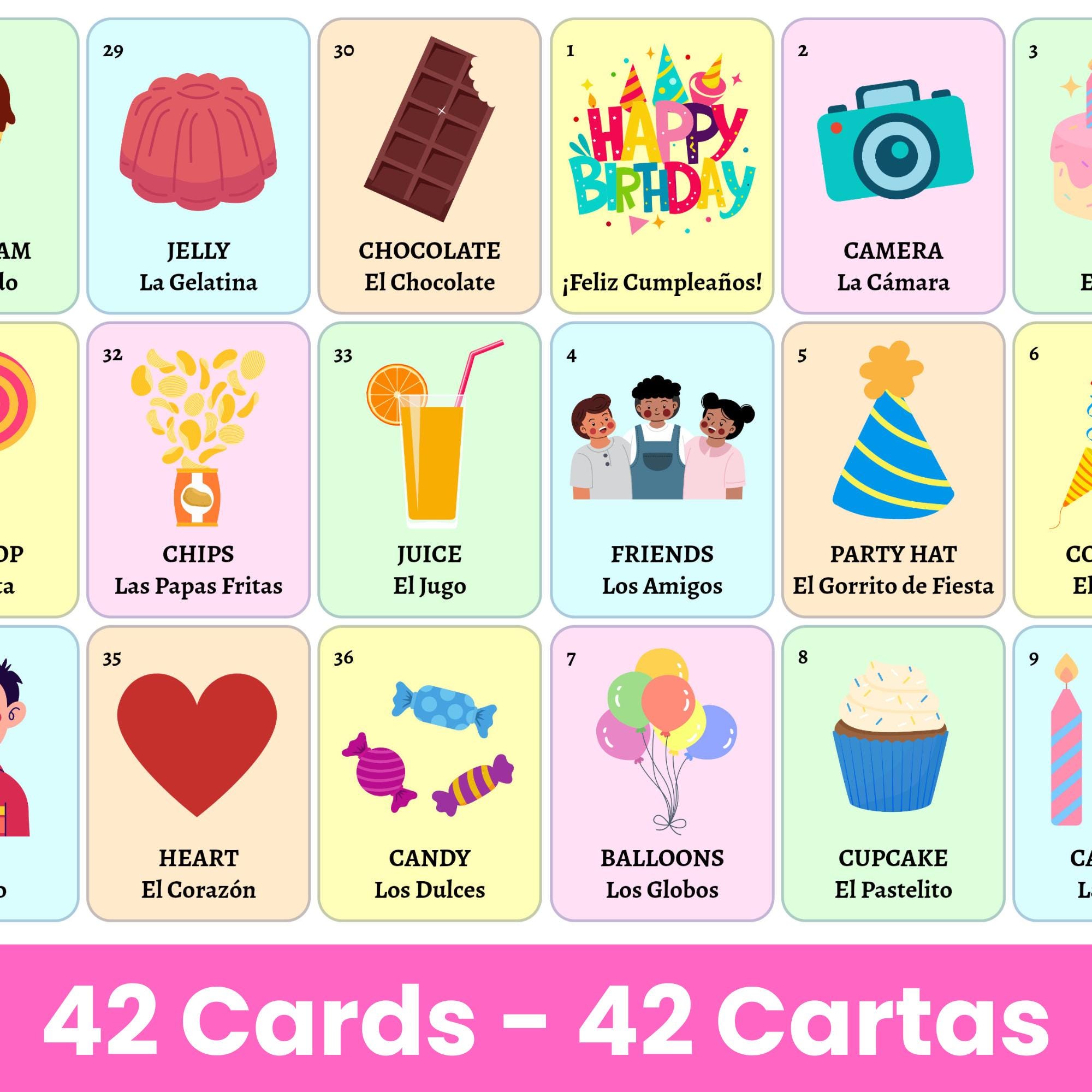 15 Cumpleaños Birthday Bingo / Lotería – Bilingual English & Spanish ...