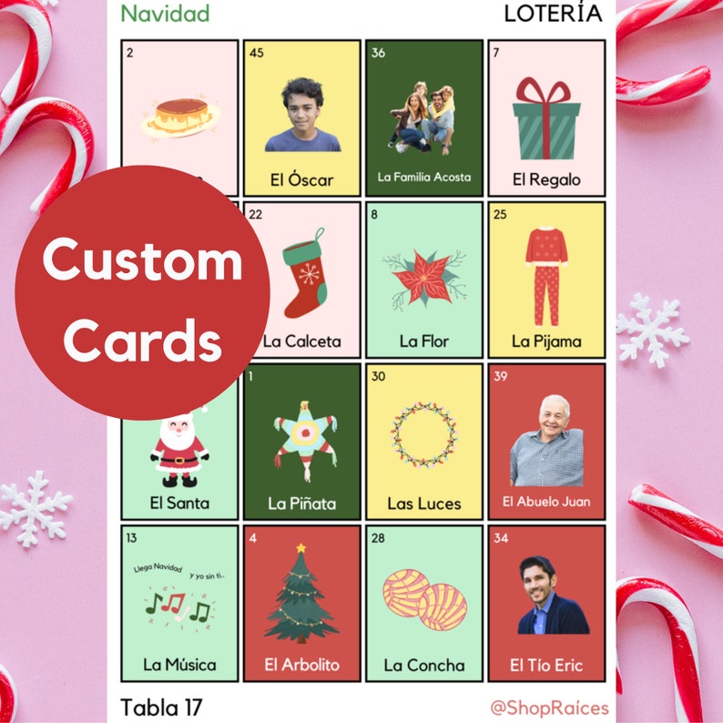 55 Custom Loteria Christmas Bingo Navidad Download Personalized ...