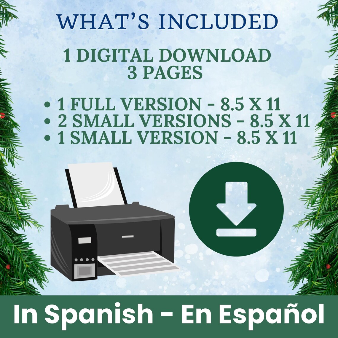 Bilingual Spanish Teacher Holiday Printable Tarjeta Maestra Feliz ...
