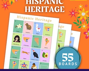 Hispanic Heritage Month Word Bingo | Latin America Heritage History ...