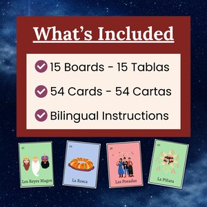 Navidad Loteria Español 15 Tablas Christmas Loteria Posada Spanish ...