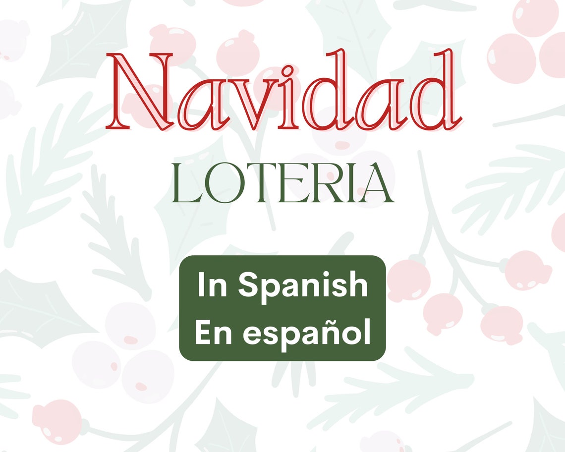 Navidad Loteria Español 30 Tablas Christmas Loteria Posada Spanish ...