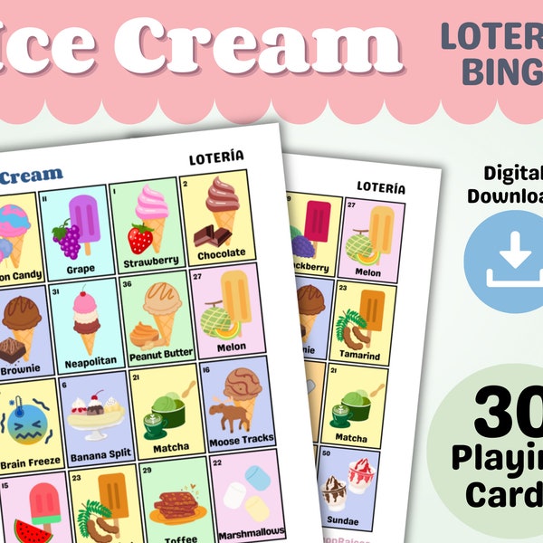 Ice Cream Playing Cards - Etsy