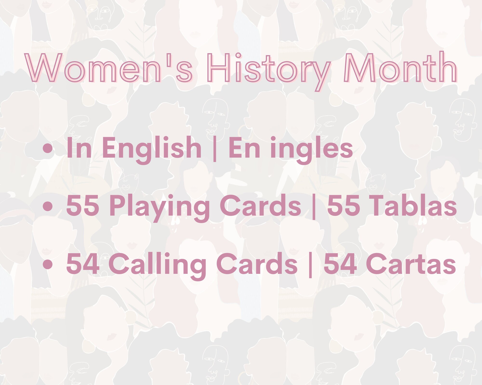 15 Card Women's History Month Bingo Loteria International Women's Day ...