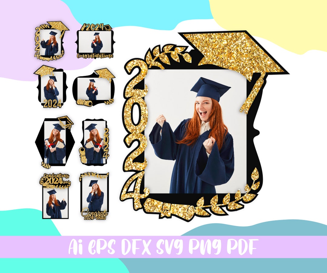 Graduation Cake Topper Bundle Svg,personalized Cake Topper SVG,DIY ...