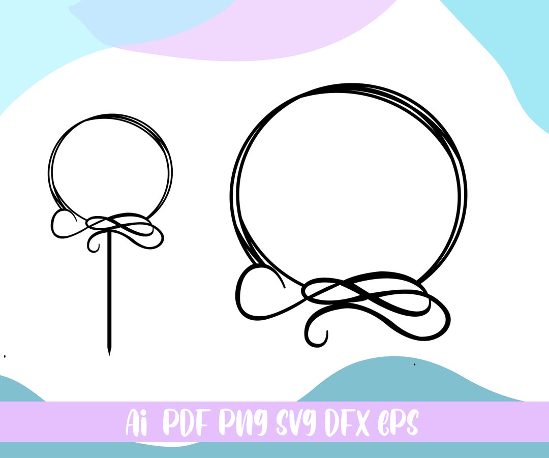 Circle Frame Svg, Cake Topper Svg, Files for Cricut, Wreath Frame ...