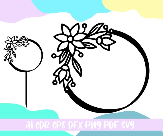 Circle Frame Svg Bundle Cake Topper Svg Files for Cricut - Etsy