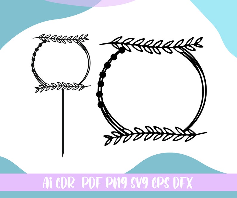 Marco circular svg cake topper svg archivos para cricut - Etsy México