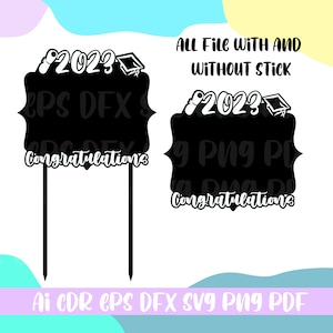 Graduation Cake Topper Bundle SVG as a Gift a Free Bundle ,personalized ...