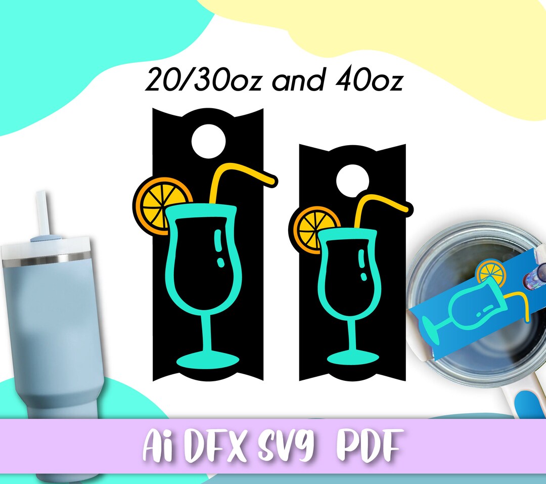 Summer Topper SVG Bundle, Laser Ready ,H2.0 Topper,tumbler Topper File ...