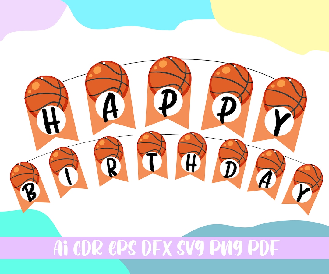 Basketball Party Bunting File,basketball Themed Party Decorations ...