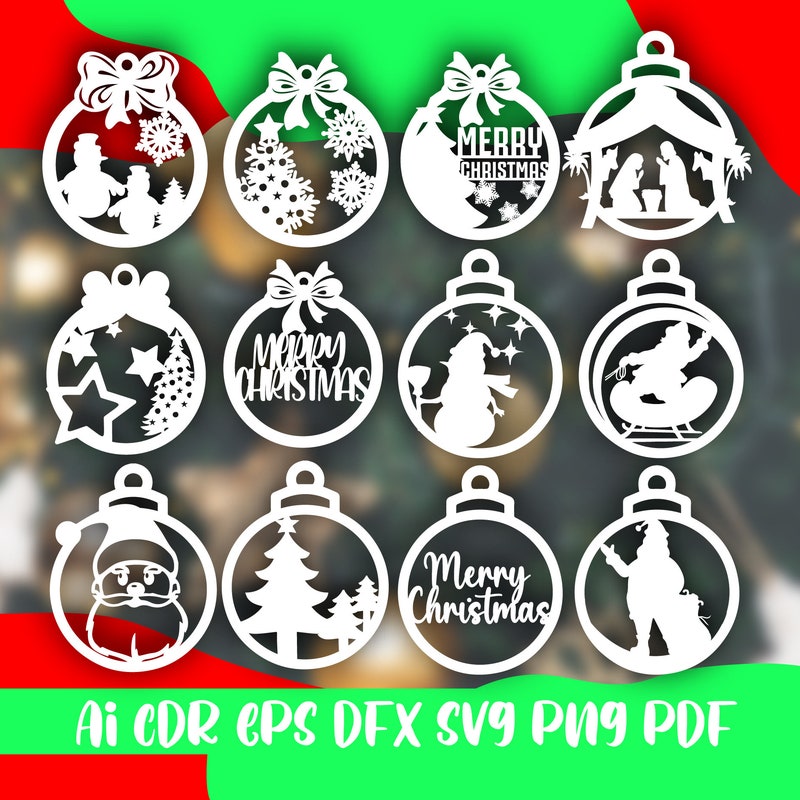 Christmas Decorations Svg - Etsy