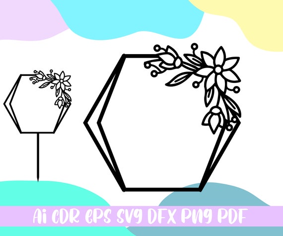 Cirkel frame svg cake topper svg bestanden voor cricut - Etsy België