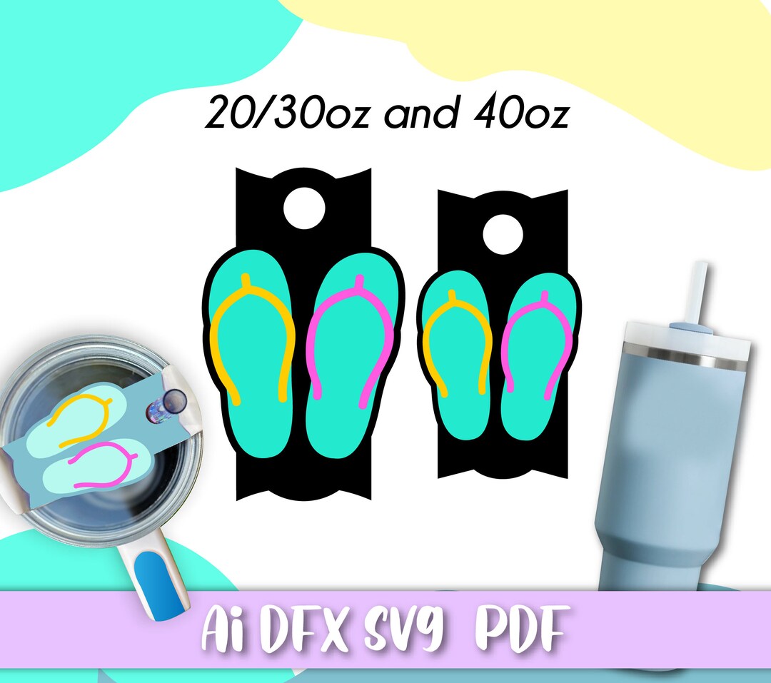 Summer Topper SVG Bundle, Laser Ready ,H2.0 Topper,tumbler Topper File ...