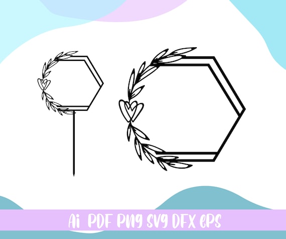 Circle Frame Svg Cake Topper Svg Files for Cricut Wreath - Etsy