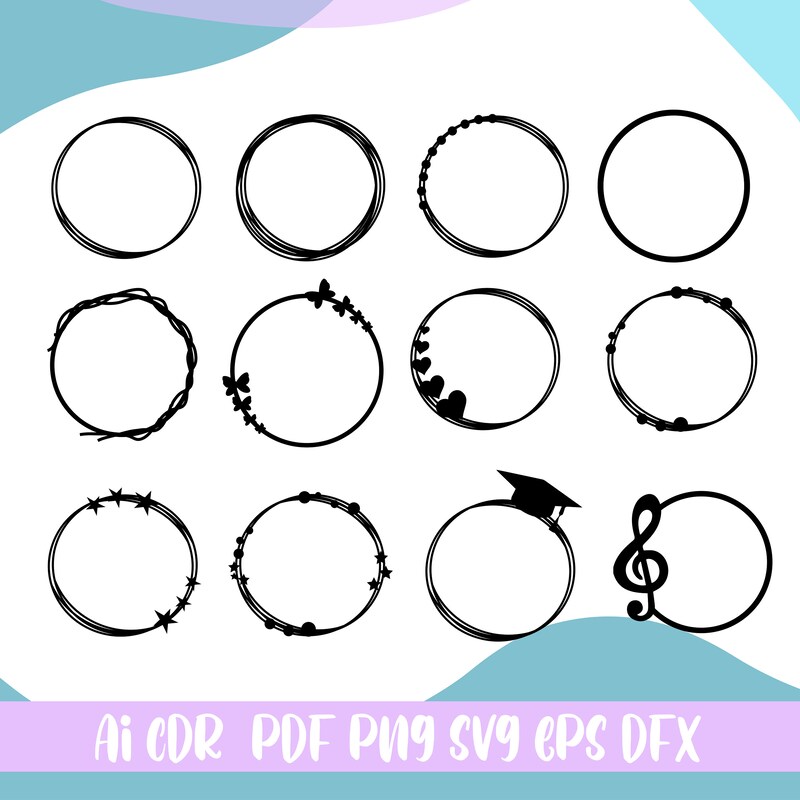 Circle Frame Svg - Etsy