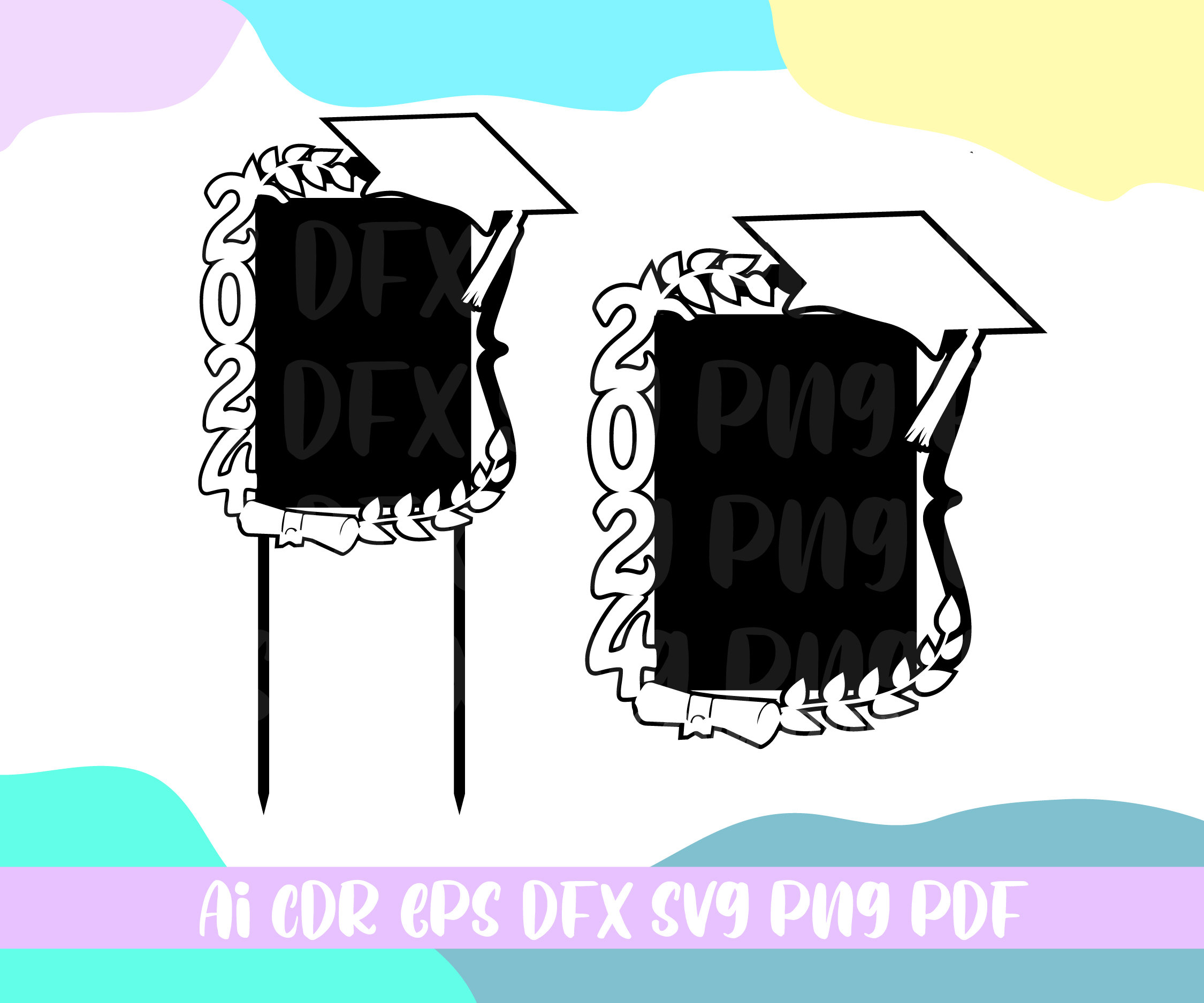 Graduation Cake Topper Svgpersonalized Cake Topper SVGDIY - Etsy