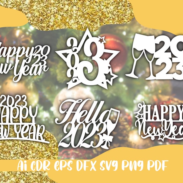 New Year Cake Topper - Etsy