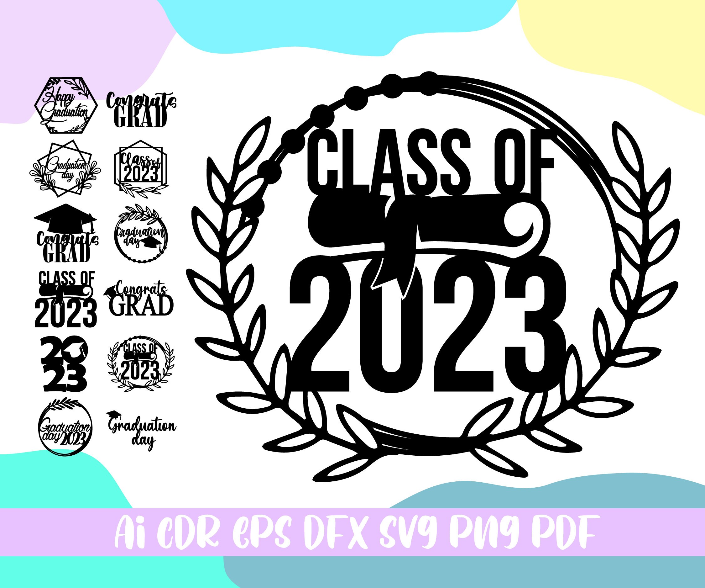 Class of 2023 Cake Topper Svggraduation Day Svggrads Cake - Etsy