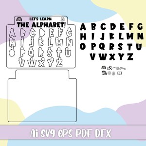 Montessori Alphabet Puzzle SVG | Educational Laser Cut File for Kids ...