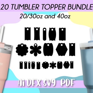 Stanley Topper SVG Bundle, Laser Ready ,H2.0 Topper,tumbler Topper File ...