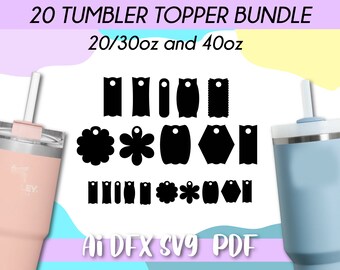 Stanley Topper SVG Bundle, Laser Ready ,H2.0 Topper,tumbler Topper File ...