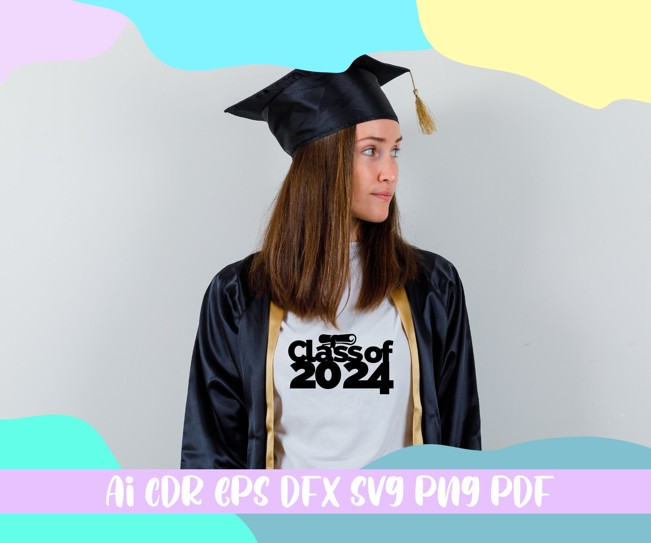 Class of 2024 Cake Topper Svggraduation Day Svggrads Cake - Etsy