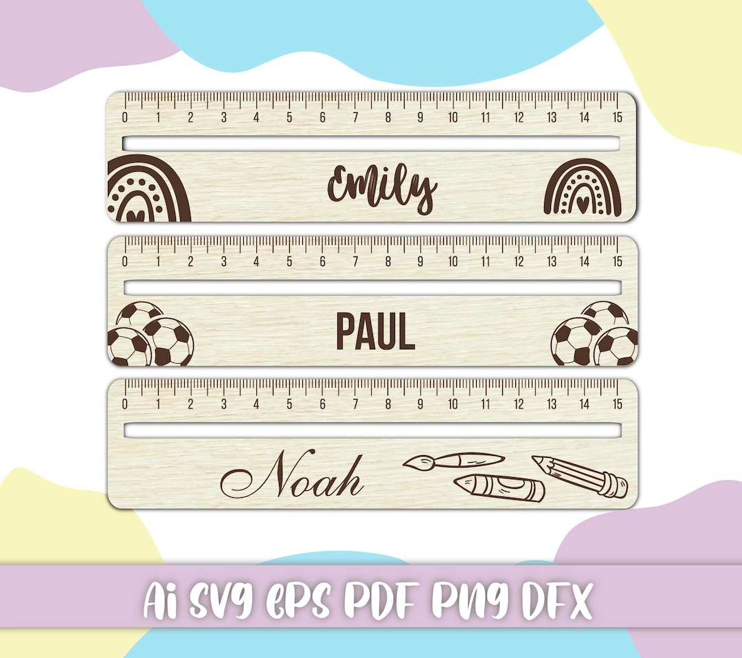Back-to-school Kids' Rulers - Laser Cut Digital File | DIY Classroom ...