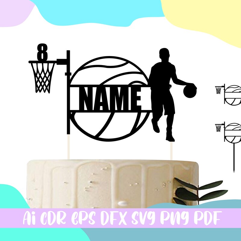 Basketball Cake Topper - Etsy