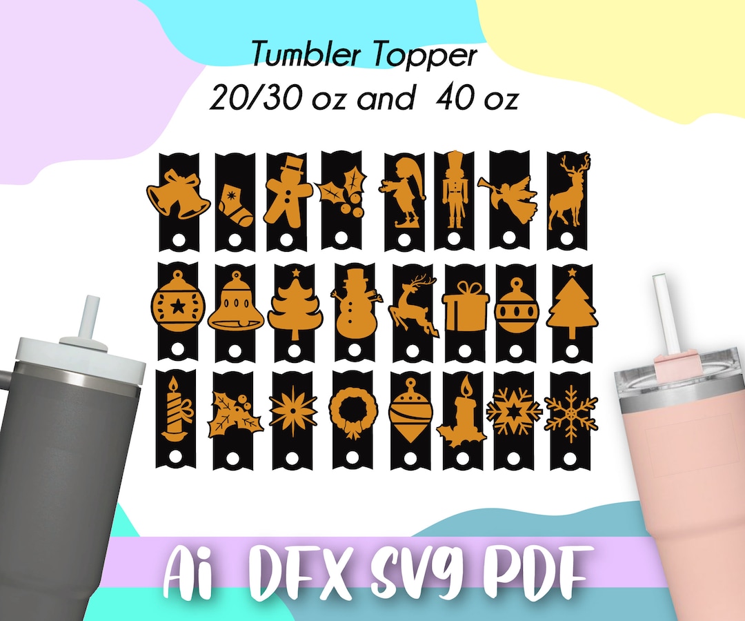 Stanley Topper SVG Bundle, Laser Ready ,H2.0 Topper,christmas Stanley ...