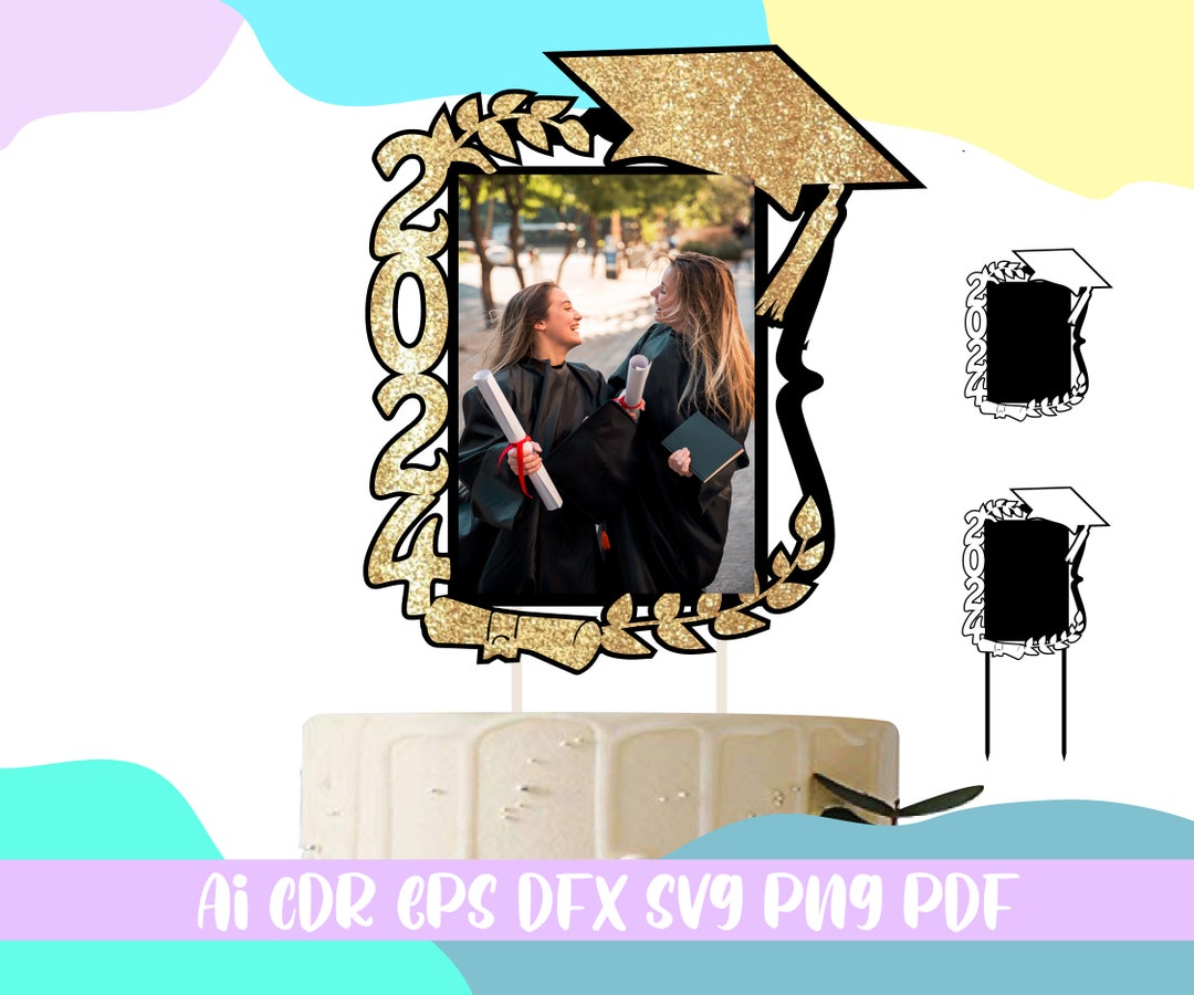 Graduation Cake Topper Svg,personalized Cake Topper SVG,DIY Graduation ...