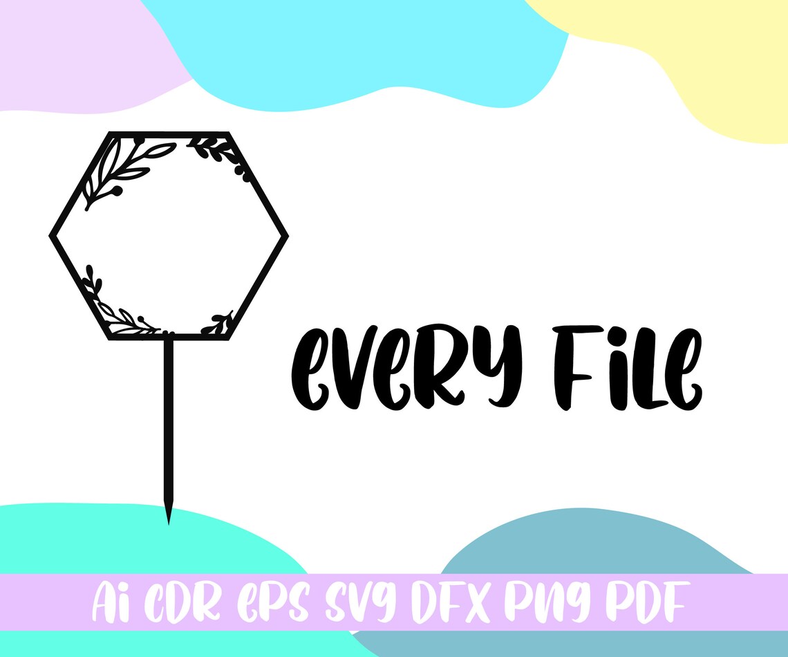 Circle Frame Svg Bundle Cake Topper Svg Files for Cricut - Etsy