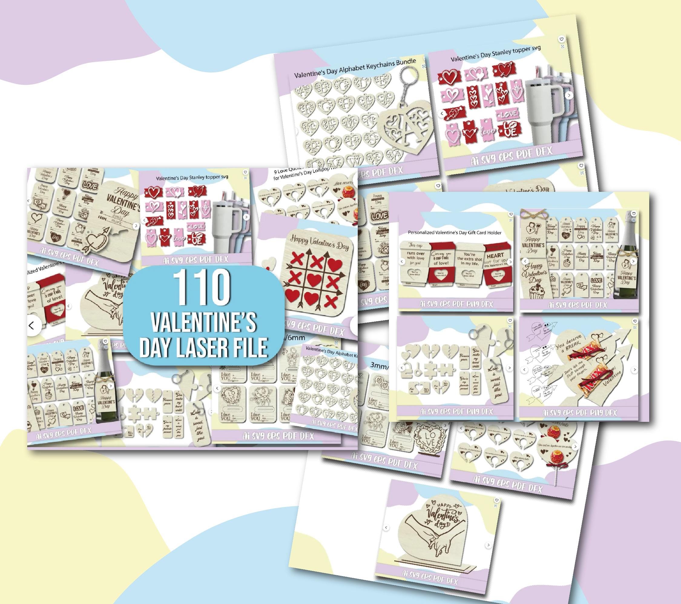 2600 Laser Cut Files Bundle | Cake Toppers, Stanley Topper, Christmas ...