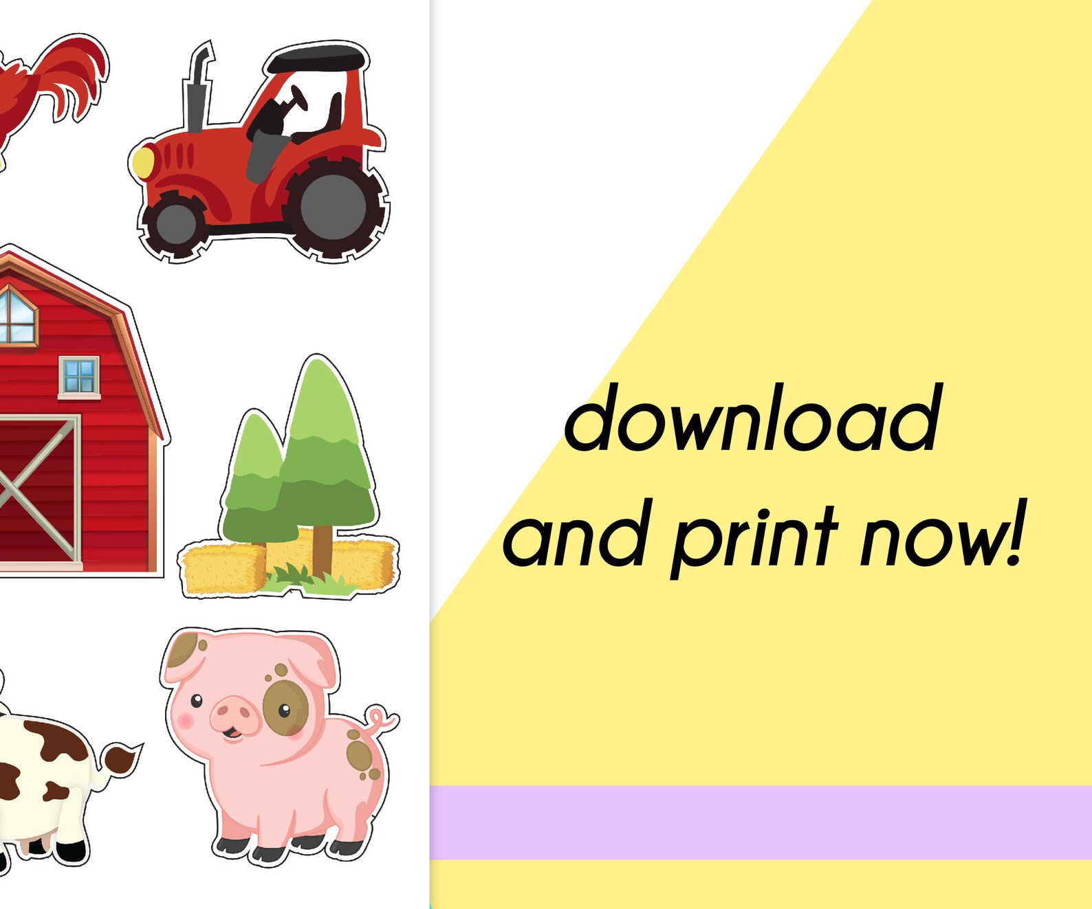 Farm Animals Cake Topper Svg,birthday Cake Toppers Svg,barnyard ...