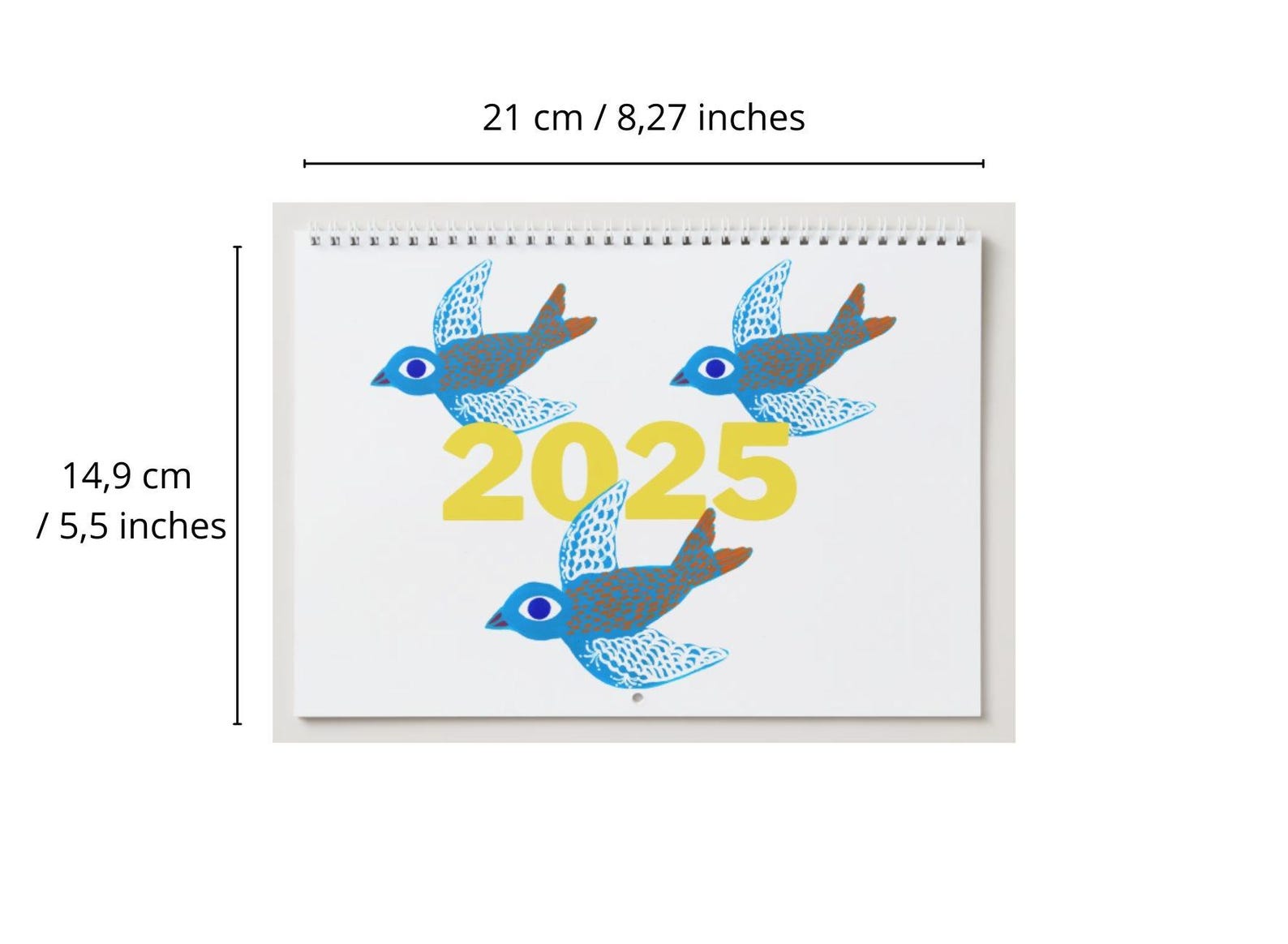 2025 Wall Bird Calendar With Original Artwork by La Bastida Art ...