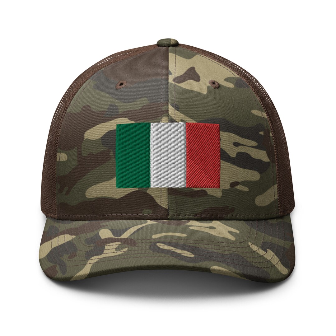 Italian Flag Camouflage Trucker Hat, Embroidered Italy Hat, Paris ...